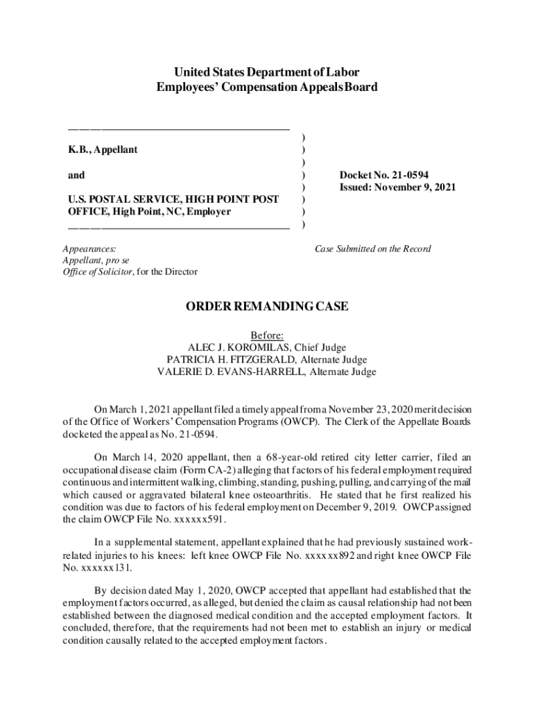 Fillable Online 12-1771: R.B. and U.S. POSTAL SERVICE, POST OFFIC ...