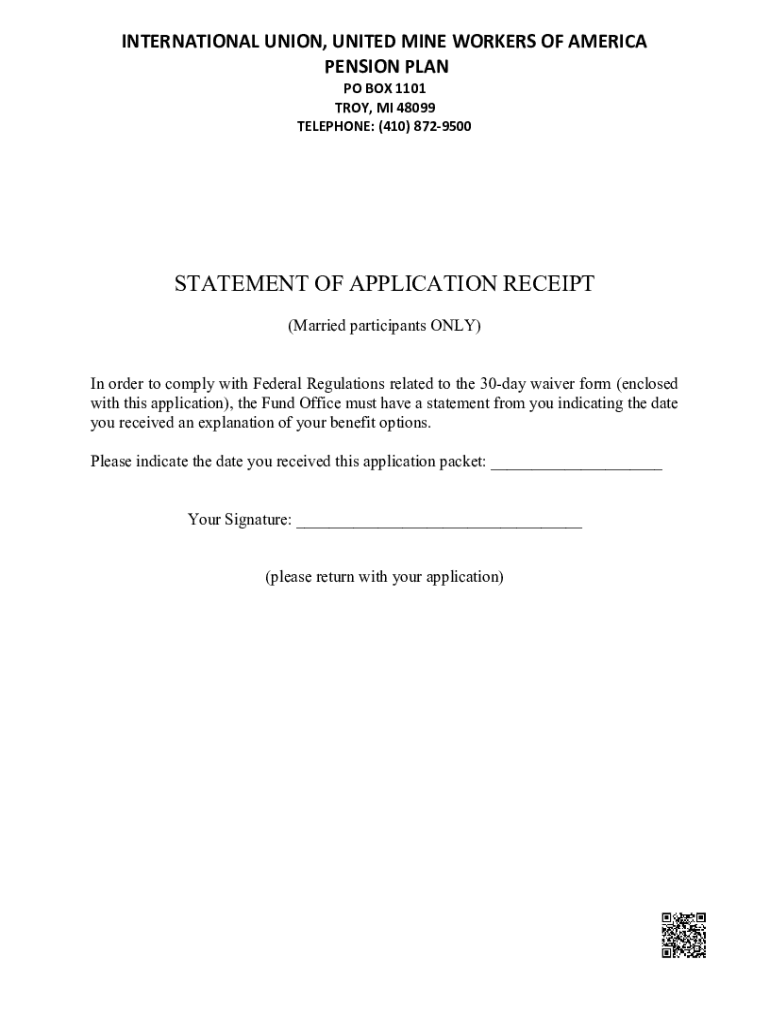 Fillable Online !STATEMENT OF APPLICATION RECEIPT (OnBase).docx Fax Email Print - pdfFiller