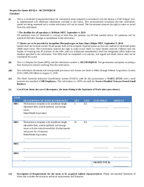 Request for Quote (RFQ): A Comprehensive Guide Doc Template | pdfFiller