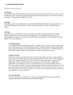 Fillable Online Password Policy Sample Fax Email Print - pdfFiller