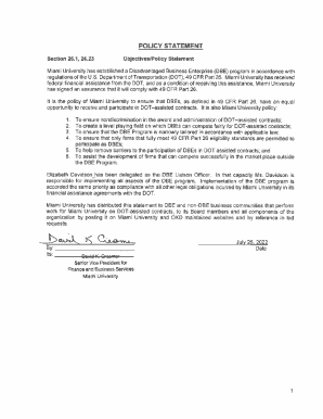 Fillable Online 49 CFR Part 26 -- Participation by Disadvantaged ...