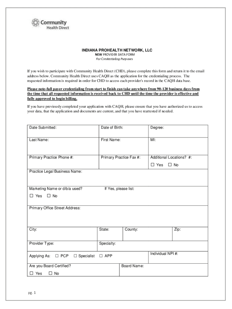 Fillable Online APPLICATION FOR PARTICIPATION IN THE INDIANA ... Fax ...