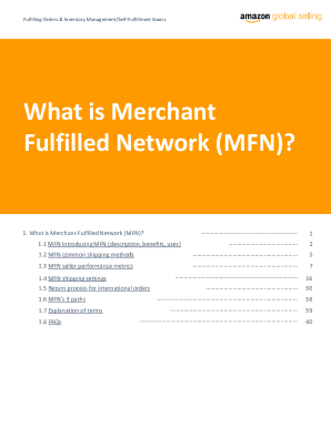 Fillable Online What is Merchant Fulfilled Network (MFN)? Fax Email ...