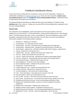 Fillable Online Dashboard Request Form - Case Management Software Fax ...
