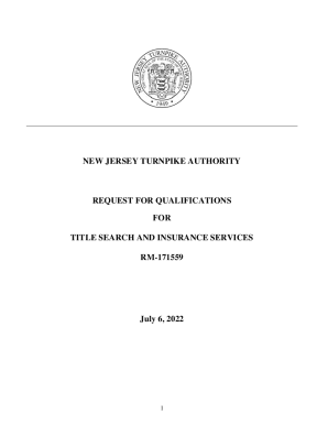 Fillable Online new jersey turnpike authority request for qualifications for ... Fax Email Print ...