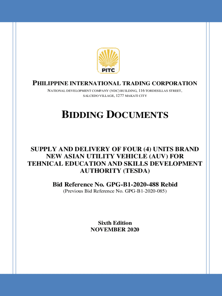 Fillable Online pitc gov Philippine International Trading Corporation ...