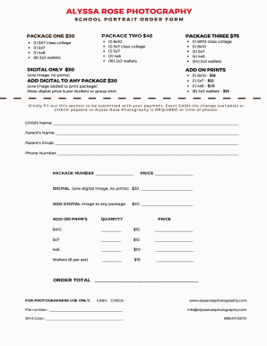 Fillable Online Preschool Order Form Fax Email Print - pdfFiller