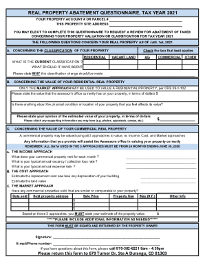 Fillable Online Abatement Questionnaire Template.xlsx Fax Email Print ...