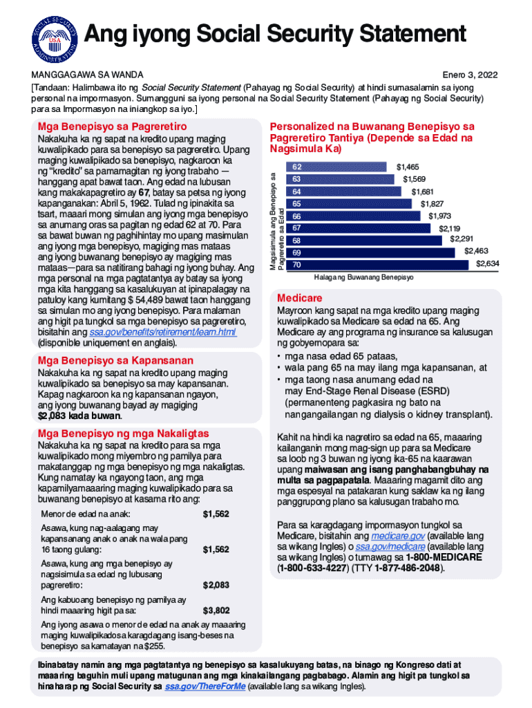Fillable Online Form SSA-7005-TL-SAMPLE-2022-01. Social Security ...