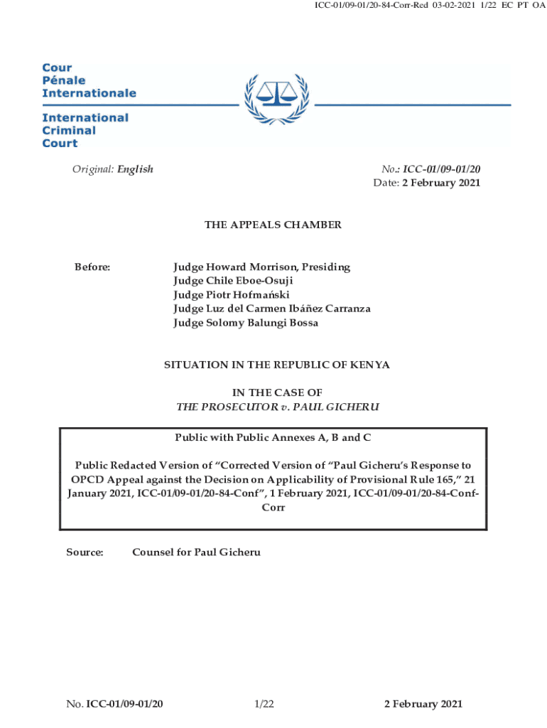 Fillable Online Judge Howard Morrison, Presiding Fax Email Print ...