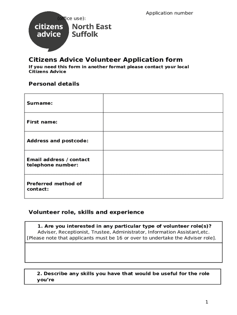 Volunteer Trustee Application Oct ... - nesuffolkcab org Doc Template ...
