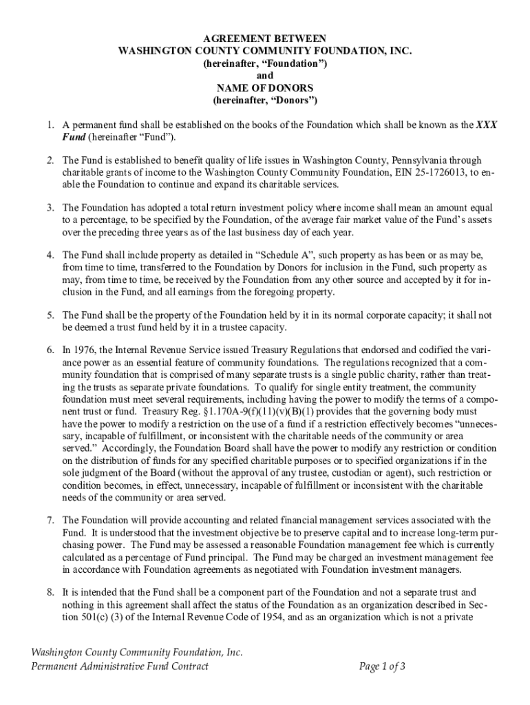 Fillable Online Permanent Administrative Fund Template Fax Email Print ...