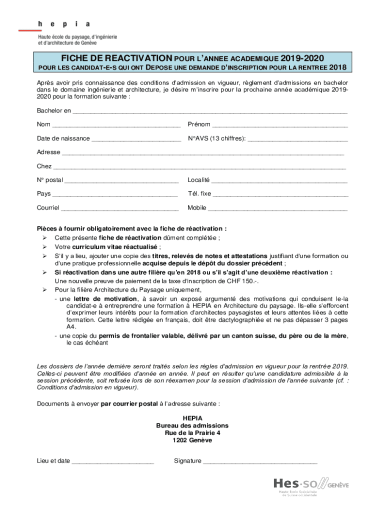 Remplissable En Ligne Priode d'admission et d'inscription des lves pour la rentre ... Fax Email ...