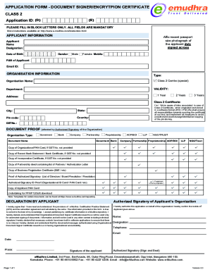 Fillable Online application form - document signer/encrytpion ...