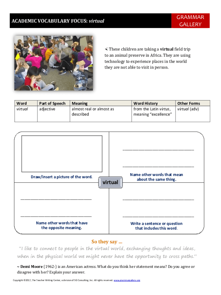 Fillable Online Planning Virtual Field Trips: What You Need to Know Fax ...