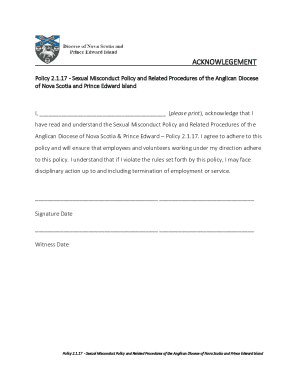 Fillable Online SMP Acknowledgement Form Fax Email Print - pdfFiller