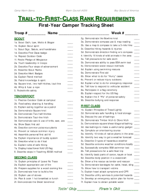 Fillable Online TRAIL-TO-FIRST-CLASS RANK REQUIREMENTS Fax Email Print ...