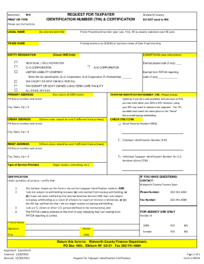 Fillable Online substitute form w9 request for taxpayer id and ...
