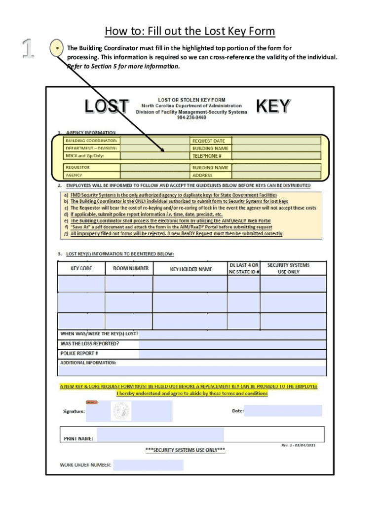 Fillable Online How to: Fill out the Lost Key Form Fax Email Print ...