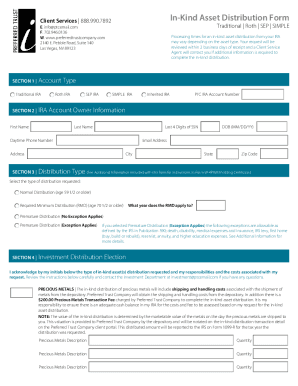 Fillable Online In-Kind Asset Distribution Form Fax Email Print - pdfFiller