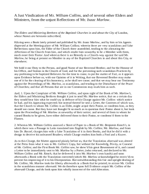 Fillable Online A Just Vindication of Mr. William Collins, and of ...