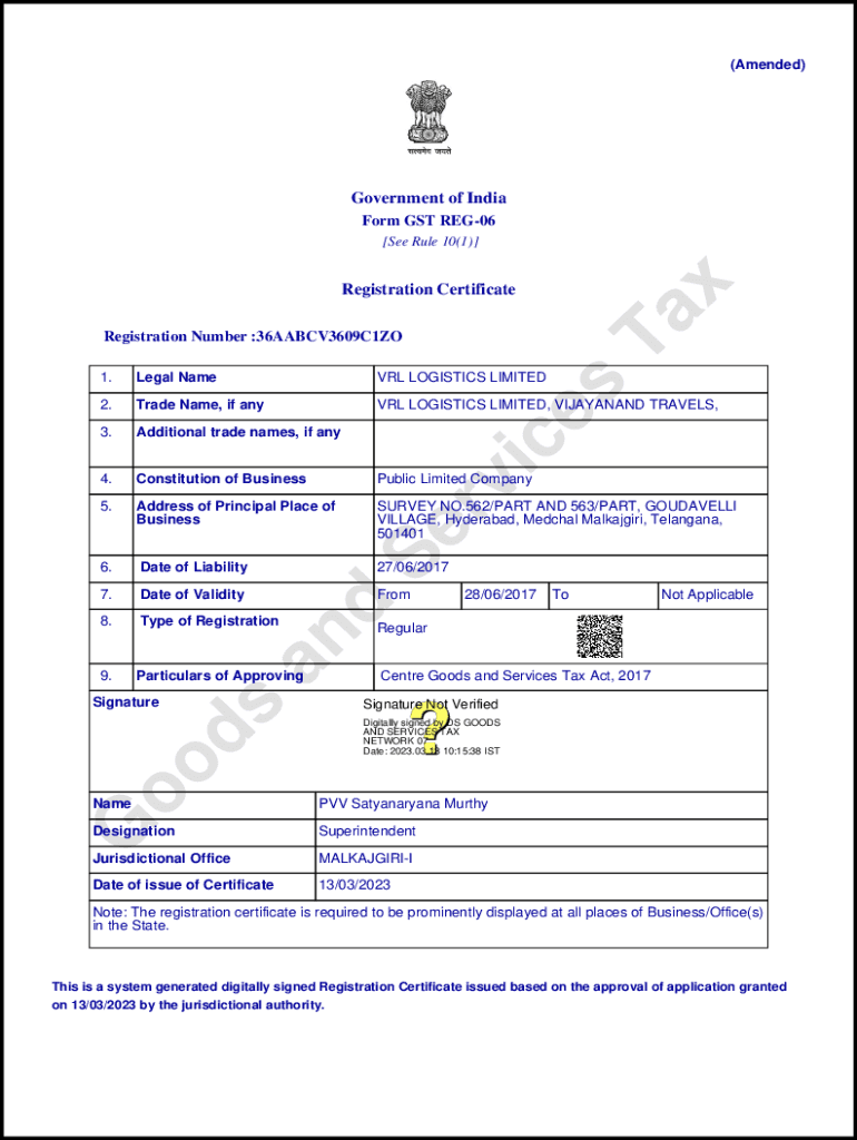 Fillable Online Amendment Process in GST RegistrationComplete Guide Fax ...