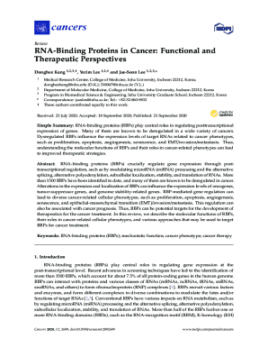 Fillable Online RNA-Binding Proteins in Cancer: Functional and ... Fax ...