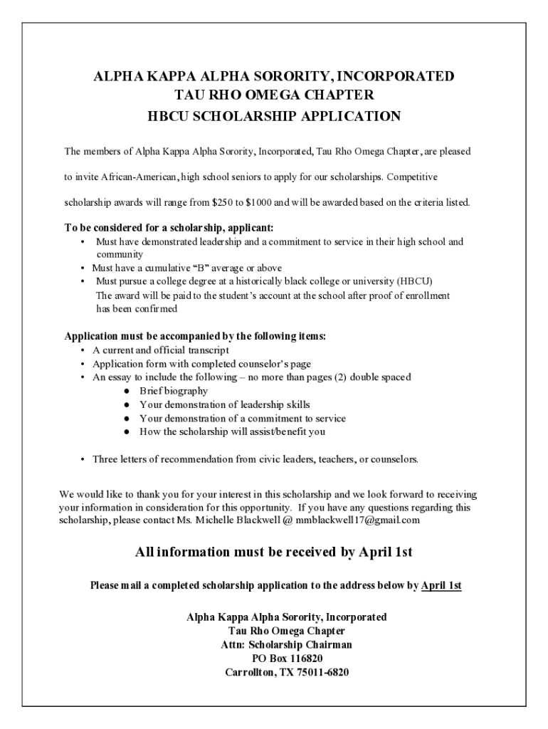 Fillable Online alpha kappa alpha sorority, incorporated tau rho omega ...