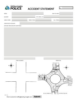 Fillable Online Sterling Heights Police Department Online Accident Form ...