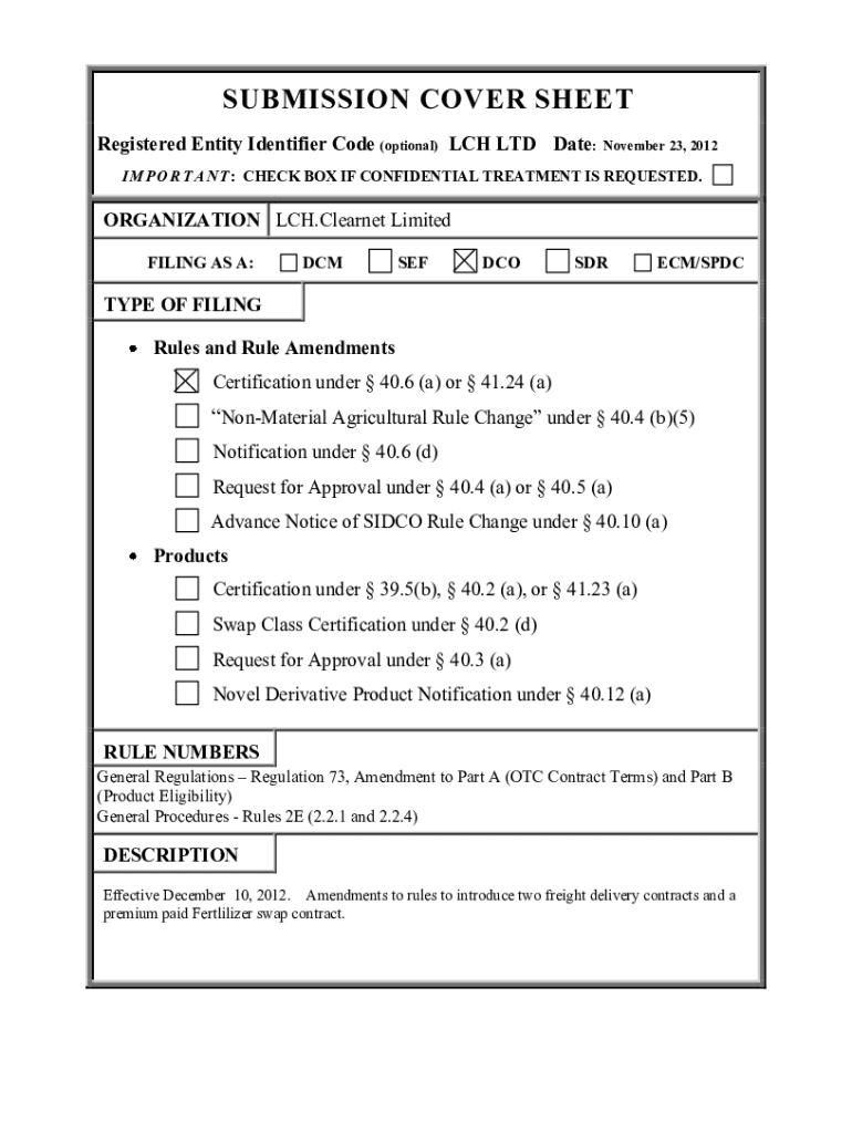 Fillable Online SUBMISSION COVER SHEET IMPORTANT Fax Email Print ...
