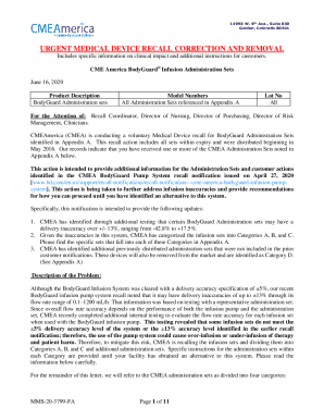 Fillable Online Working With the FDA on Medical Device Recalls Fax ...