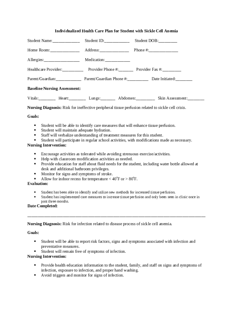Tips for Supporting Students with Sickle Cell Disease - u osu Doc ...