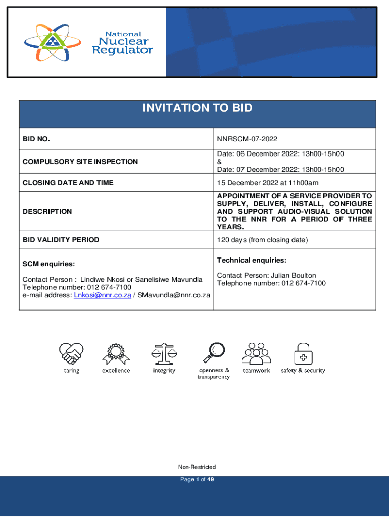 Fillable Online OPEN BIDDING REQUEST FOR BIDS (RFB) Fax Email Print ...