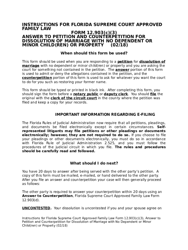Florida Supreme Court Approved Family Law 12.903( ... Doc Template ...