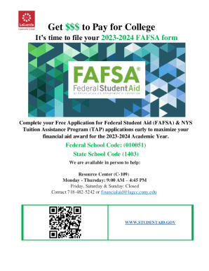 Fillable Online FAFSA Flyer Fax Email Print - pdfFiller