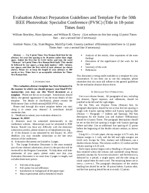Evaluation Abstract Preparation Guidelines and Template ... Doc ...
