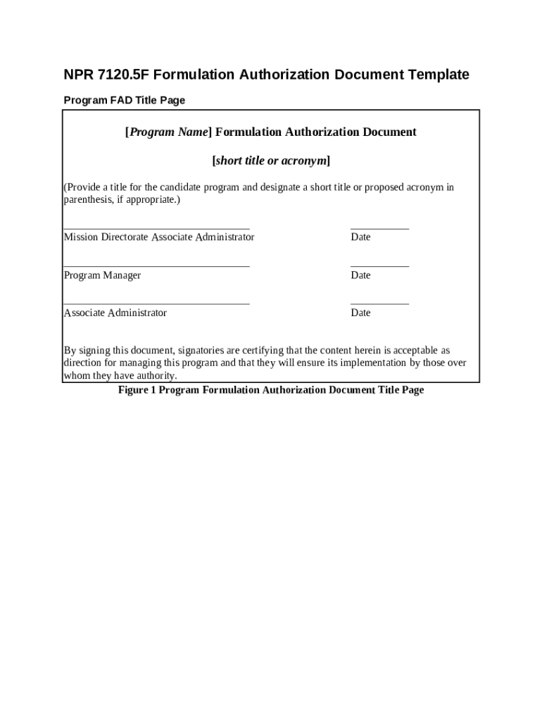 NPR-7120.5F-Project-ulation-Agreement-Template- ... - appel nasa Doc Template | pdfFiller