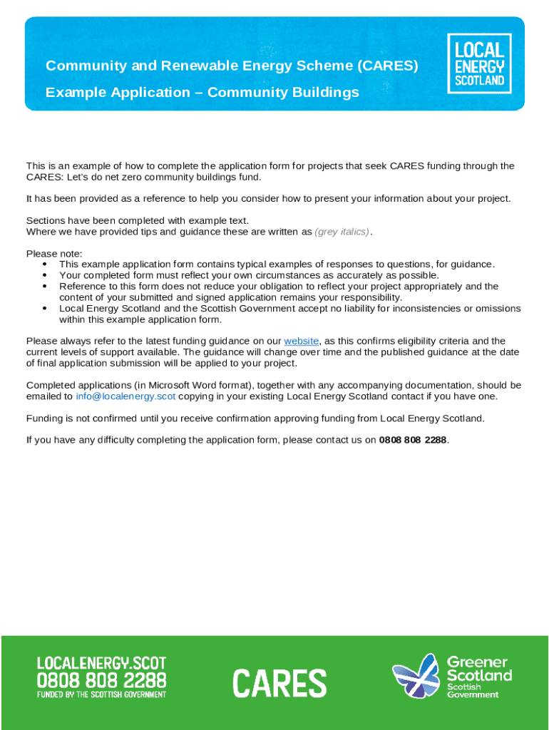 Example-Application--Community-Buildings- ... Doc Template | pdfFiller