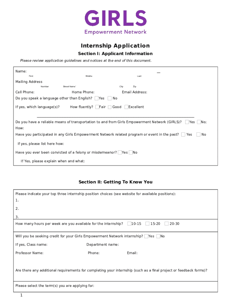 Section I: Applicant Ination Doc Template | pdfFiller
