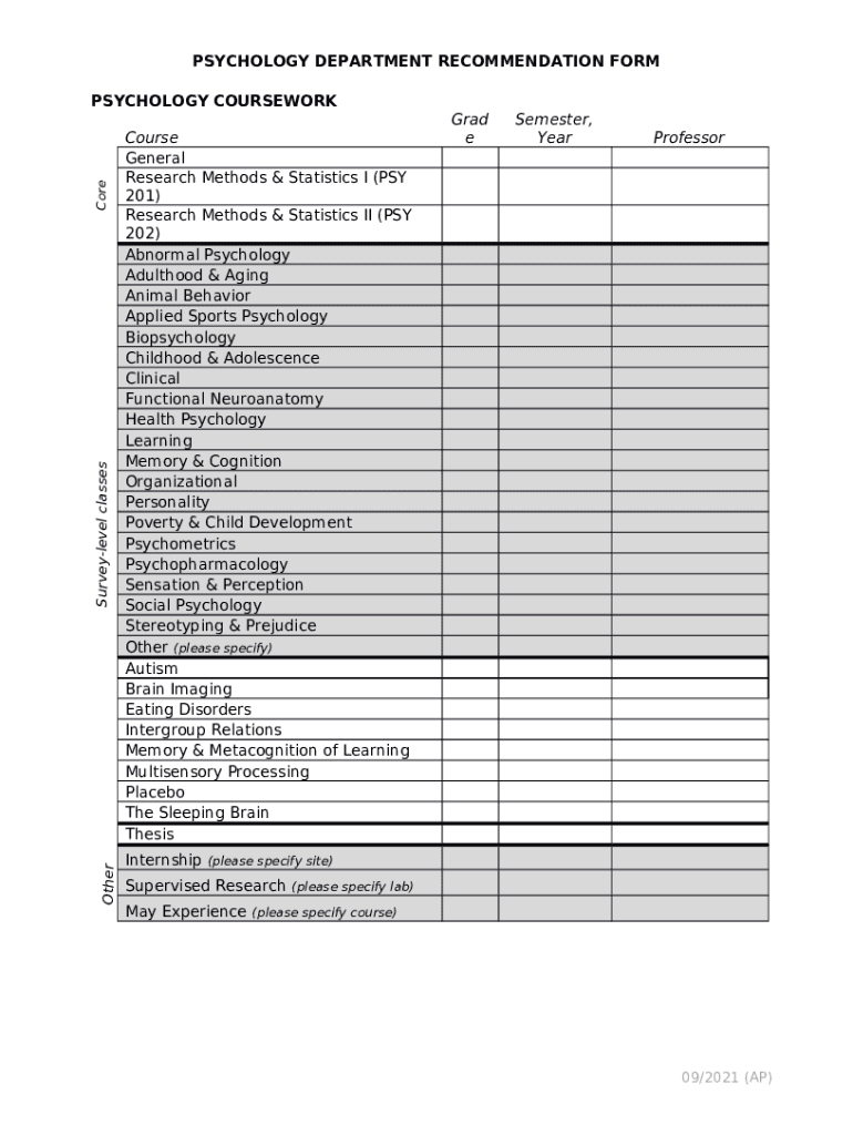 Department-Recommendation-. ... Doc Template | pdfFiller
