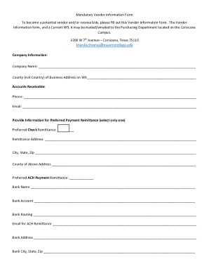 Fillable Online Vendor's Application Checklist Fax Email Print - pdfFiller