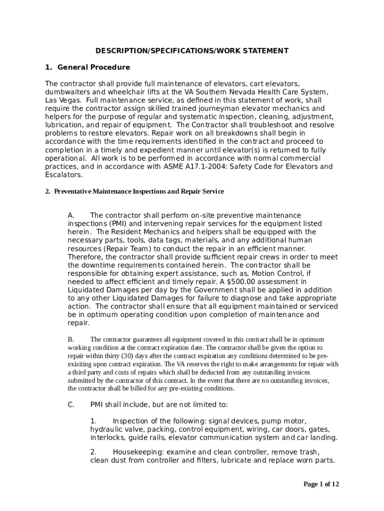 Semi-Annual Elevator Inspection Contract West Palm Beach Doc Template ...