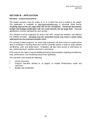 Application - Narrative Outline and Budget pp. 48-62 (Word) Doc ...