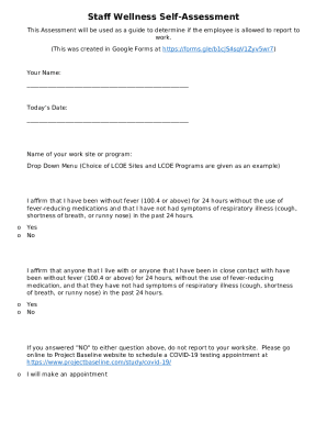 Sample Self Assessment Questionnaire Doc Template | pdfFiller