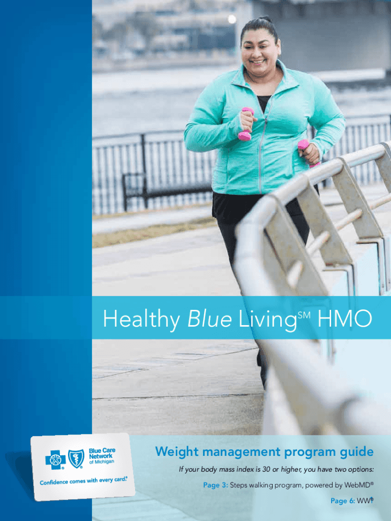 Fillable Online Healthy Blue Living HMO: Weight management program ...