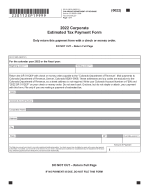 Fillable Online 2022 Corporate Estimated Tax Payment Form Fax Email ...