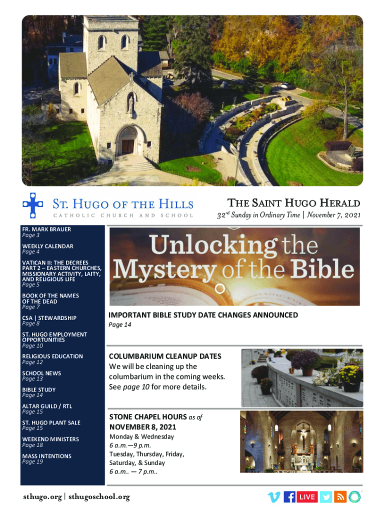 Fillable Online St Hugo of the Hills Parish: All Together Now Fax Email ...