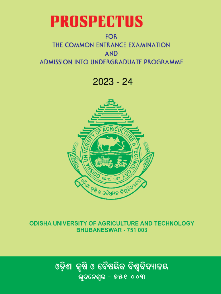 Fillable Online Prospectus for Common Entrance Examination and Under ...