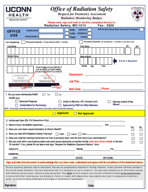 Fillable Online Enrollment and Dosimetry Request Form for Medical ...