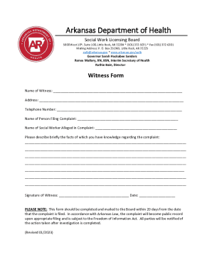 Fillable Online Arkansas Social Work Licensing Board Fax Email Print ...